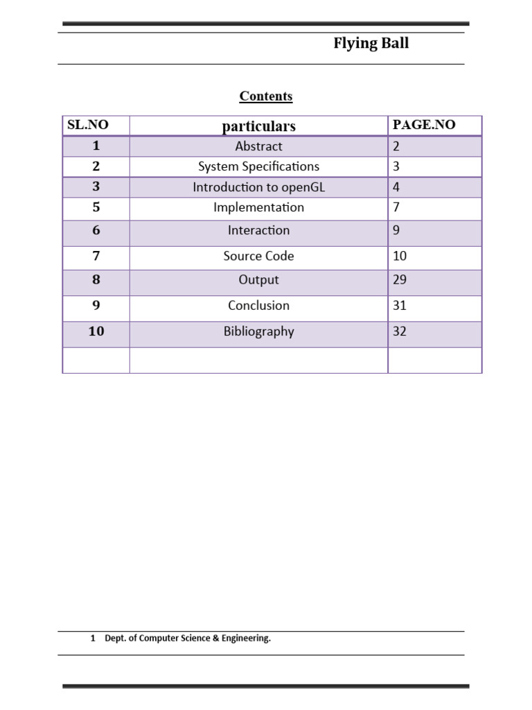 Free Flying Ball Computer Graphics Project Report | PDF | Shader | Computing