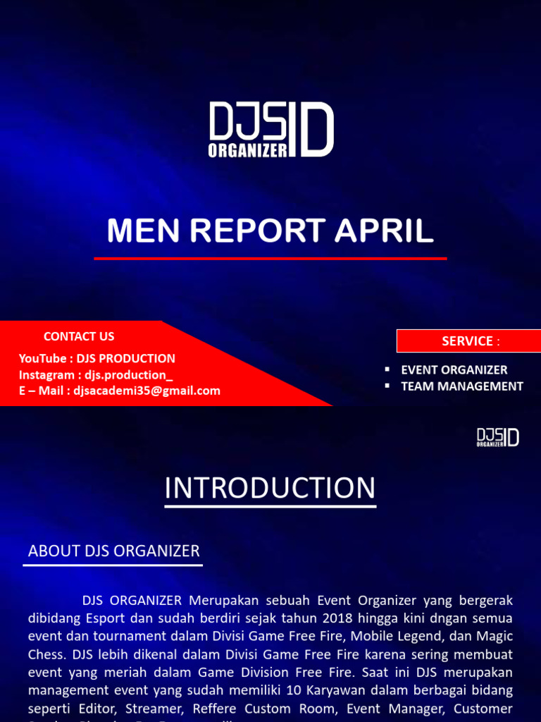 April Report DJS | PDF | Social Network | Social Media