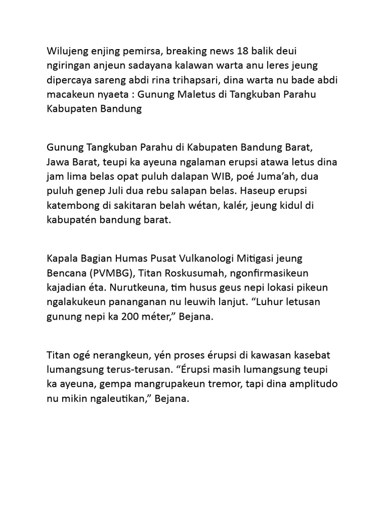 Warta Bahasa Sunda | PDF