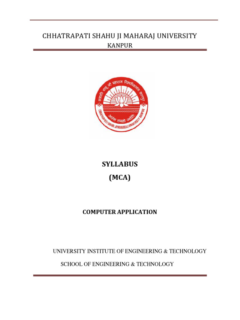 MCA Syllabus - Applicable From 2020 | PDF | Relational Database ...