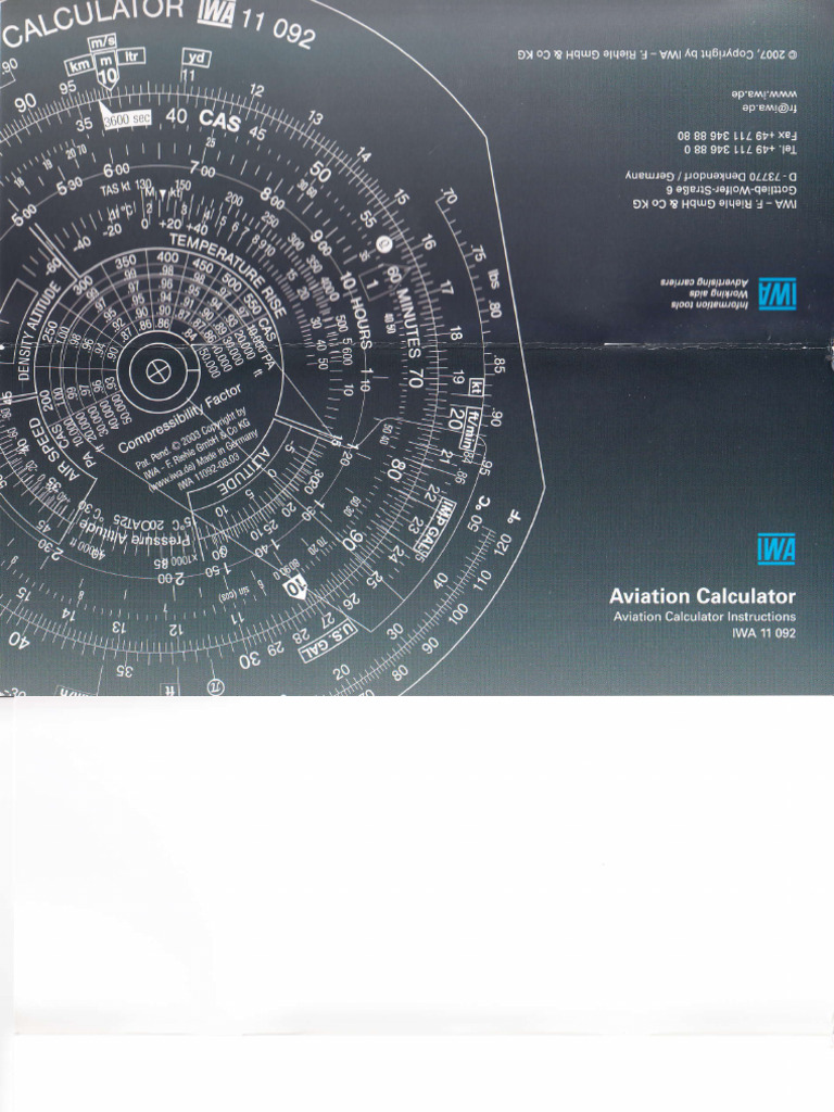 Aviation Calculator - Manual | PDF | Airspeed | Altitude