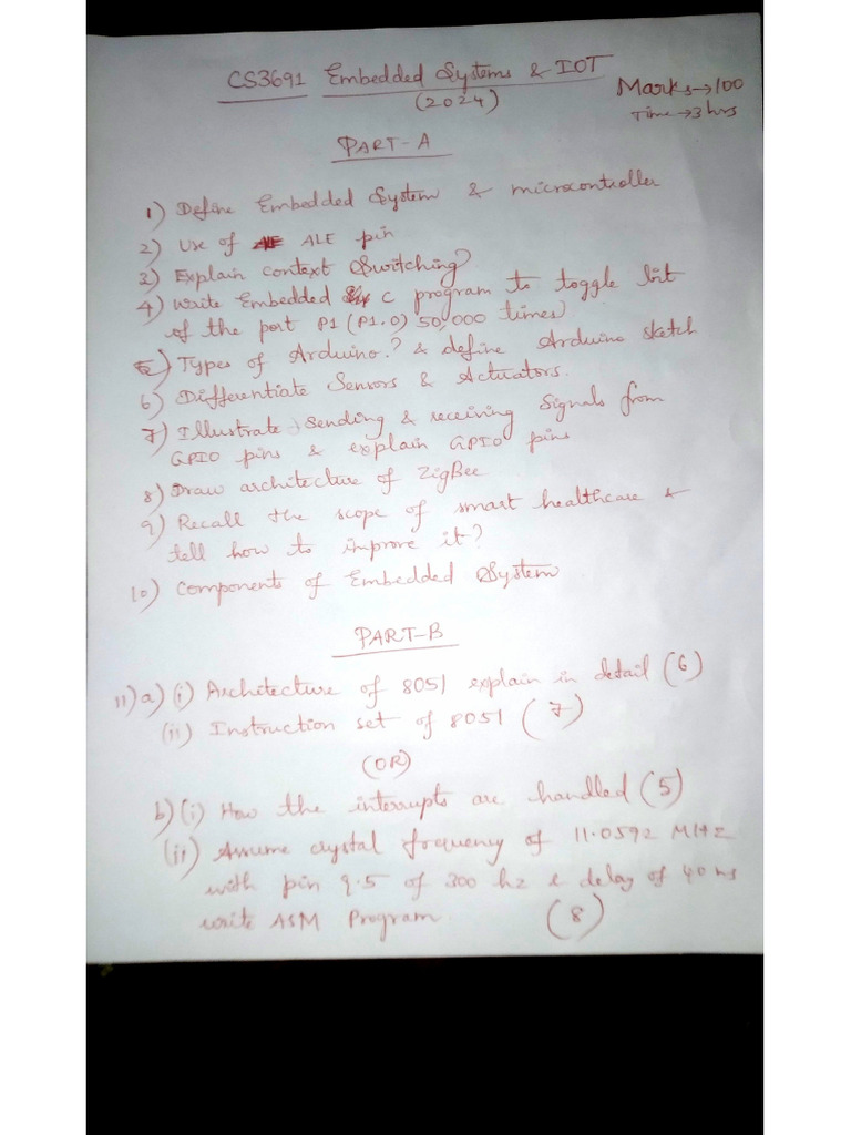 E & IOT Model Question (2024) | PDF