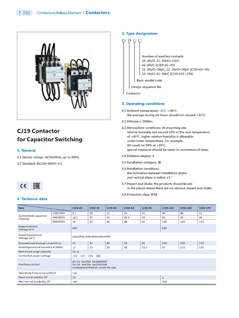 CORRECCIÓN FACTOR DE POTENCIA - Contactor CHINT | PDF
