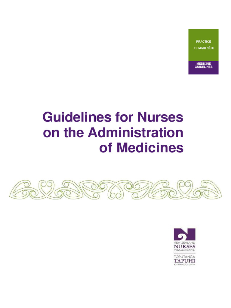 Guideline - Guidelines For Nurses On The Administration of Medicines ...