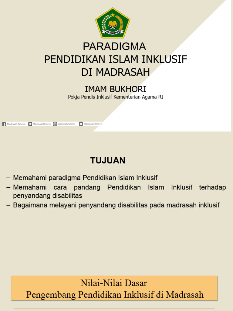Paradigma Pendis Inklusif - Imam Bukhori | PDF