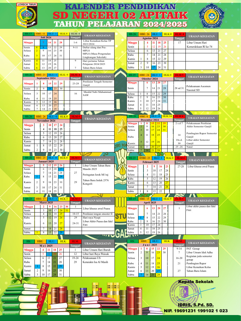 Kalender Pendidikan 2024-2025 | PDF