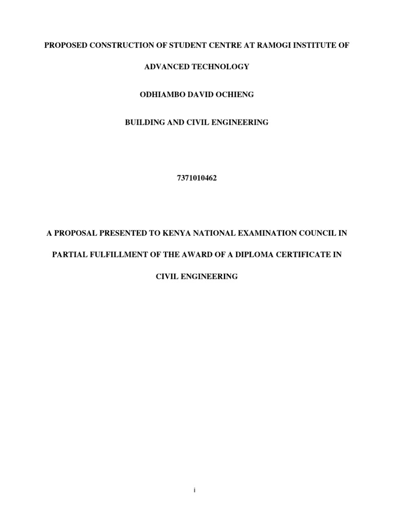 Odhiambo David Ochieng Final Project | PDF | Deep Foundation | Architect Odhiambo David Ochieng Final Project | PDF | Deep Foundation | Architect