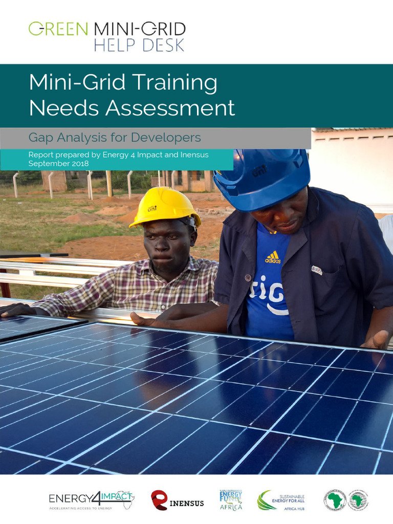 Afdb Minigrid Developer Training Needs Assessment Report Final | PDF | Educational Technology ...