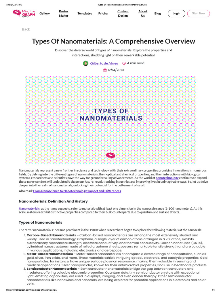 Types of Nanomaterials - A Comprehensive Overview | PDF | Nanomaterials ...