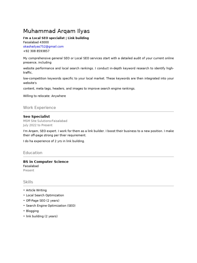 Local SEO & Link Building Expert | PDF