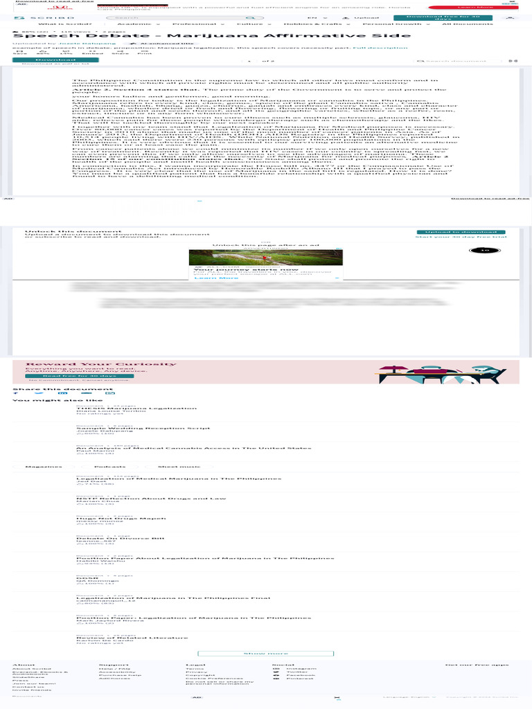 Speech Debate - Marijuana Affirmative Side PDF Cannabis (Drug) Cannabis ...