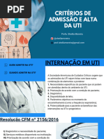 Protocolo de Admissão Na Uti | PDF | Unidade de Tratamento Intensivo (UTI) | Remédio