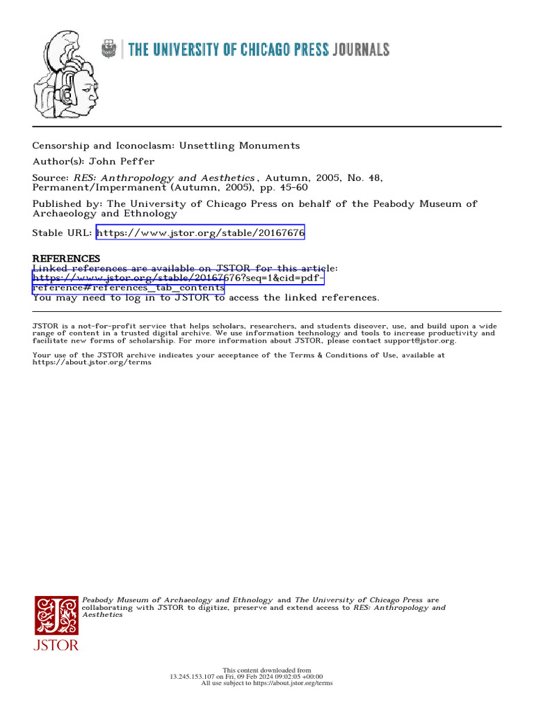 Peffer-Censorship Iconoclasm Unsettling-2005 | PDF | Situationist ...