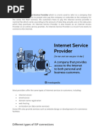ISP | PDF | Internet Service Provider | Internet Access