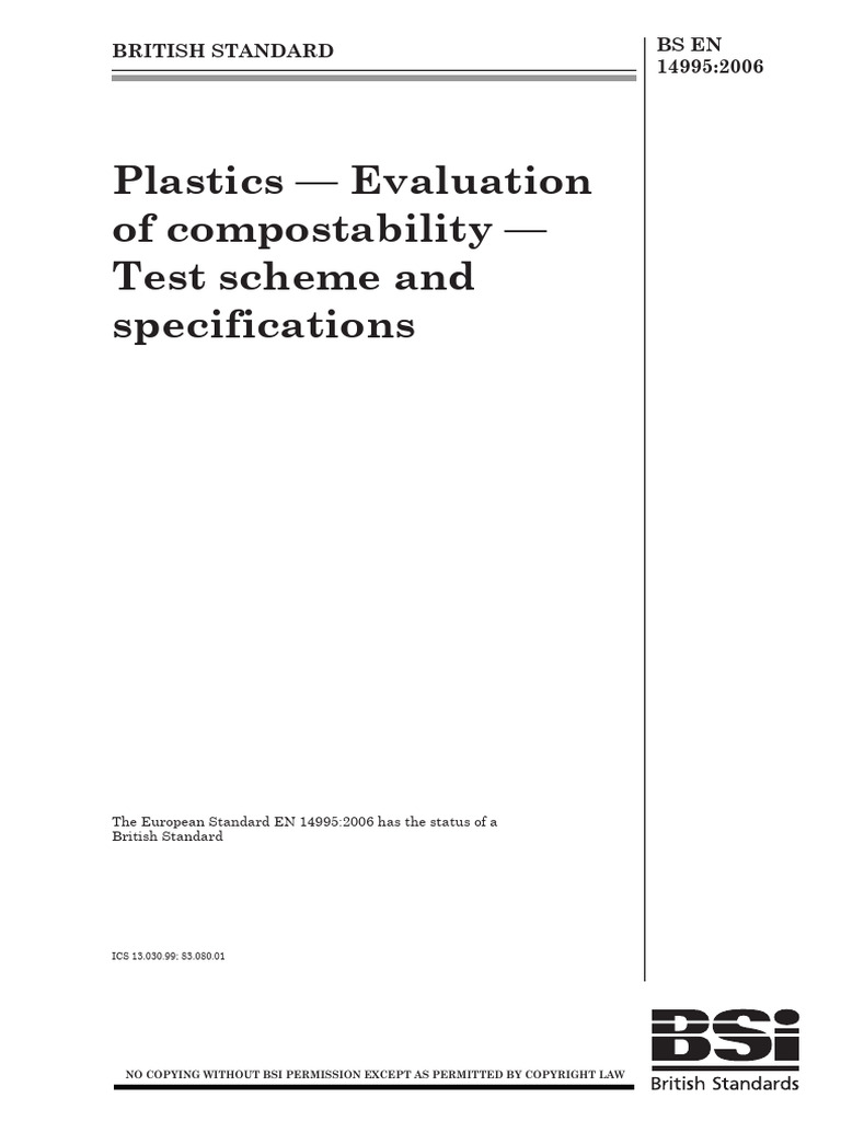 BS en 14995-2006 | PDF | Biodegradation | Compost