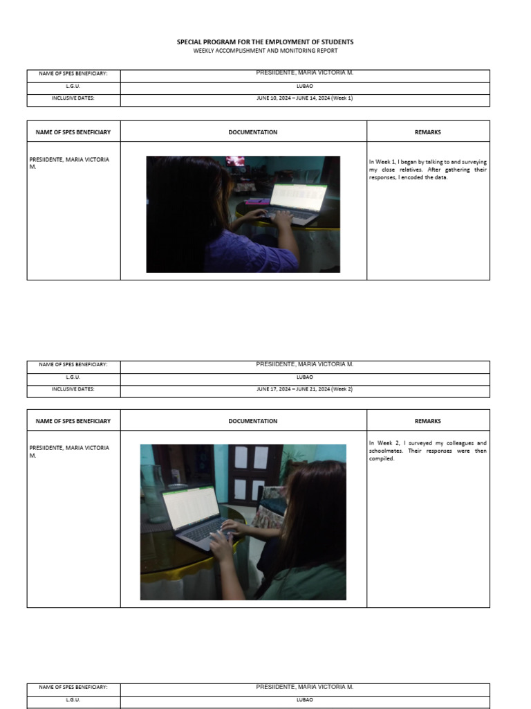 SPES Accomplishment | PDF