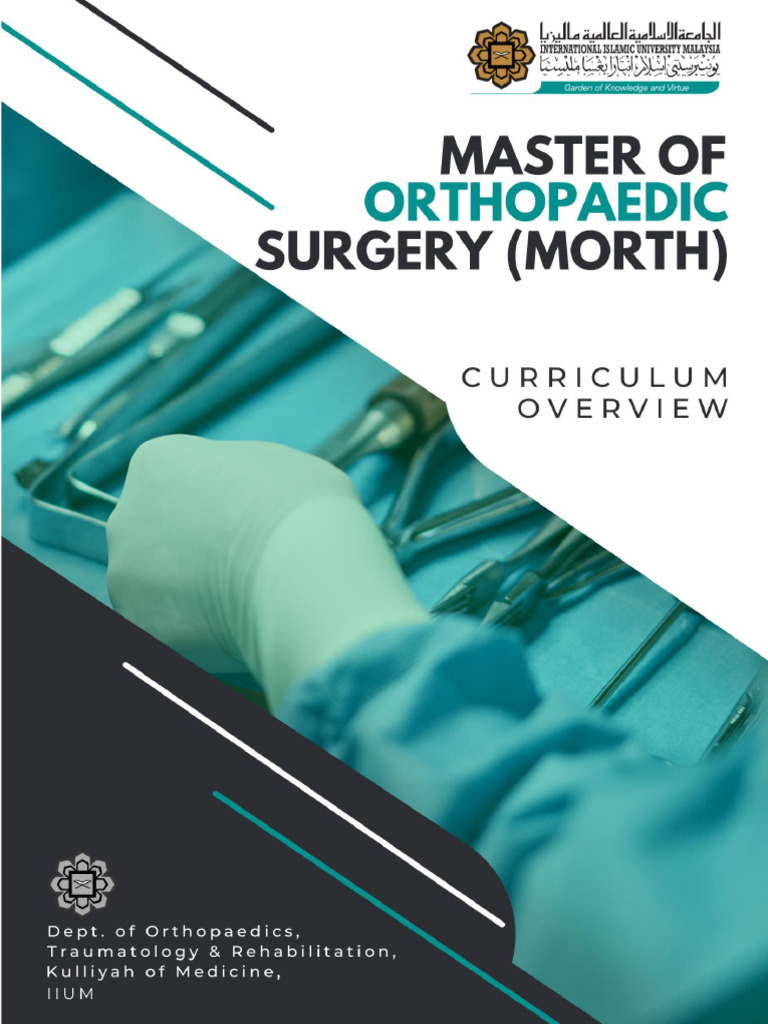 Master of Orthopaedic Surgery Program | PDF | Orthopedic Surgery | Medicine