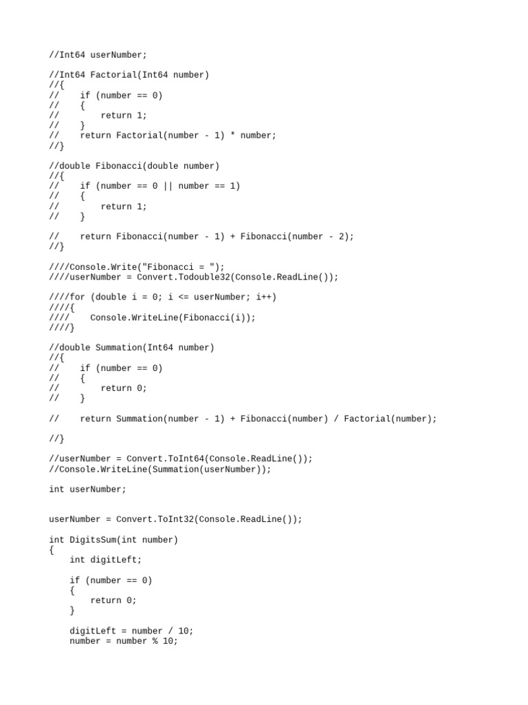 Factorial Fibonacci Summation Digitssum | PDF