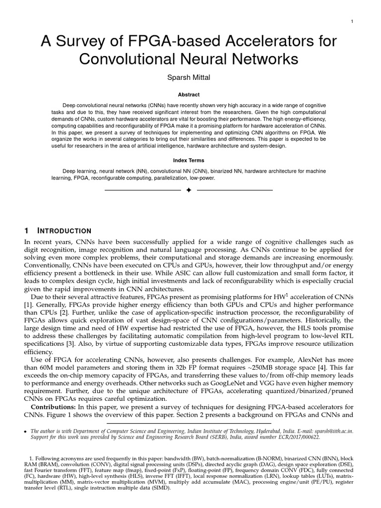 A Survey of FPGA Based Accelerators For | PDF | Field Programmable Gate Array | Artificial ...
