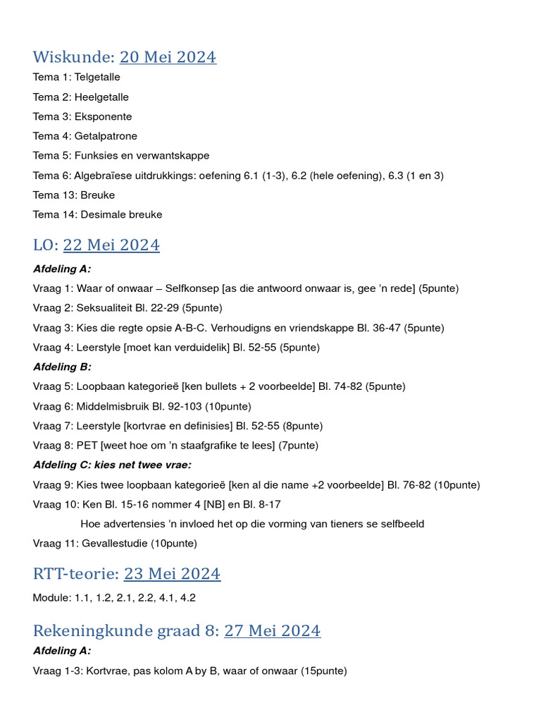 Afbakenings gr8 Finaal | PDF