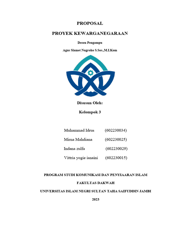Proposal Kewarganegaraan Kel.3 | PDF
