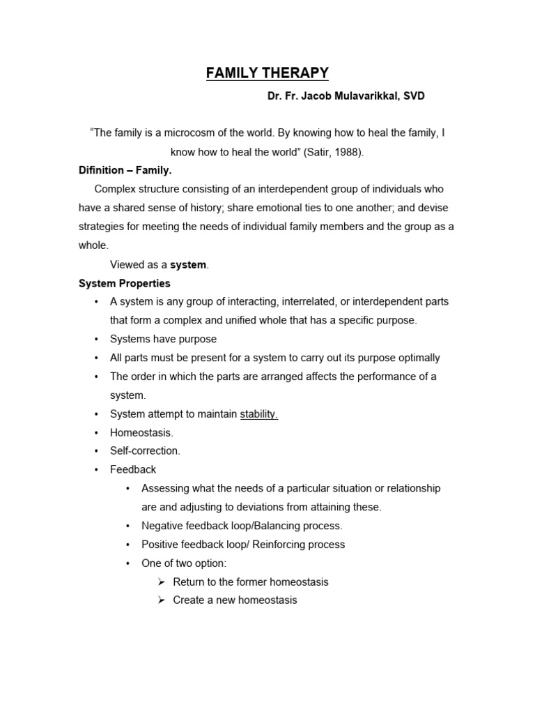 1. Foundation & Structural | PDF | Psychotherapy | Family