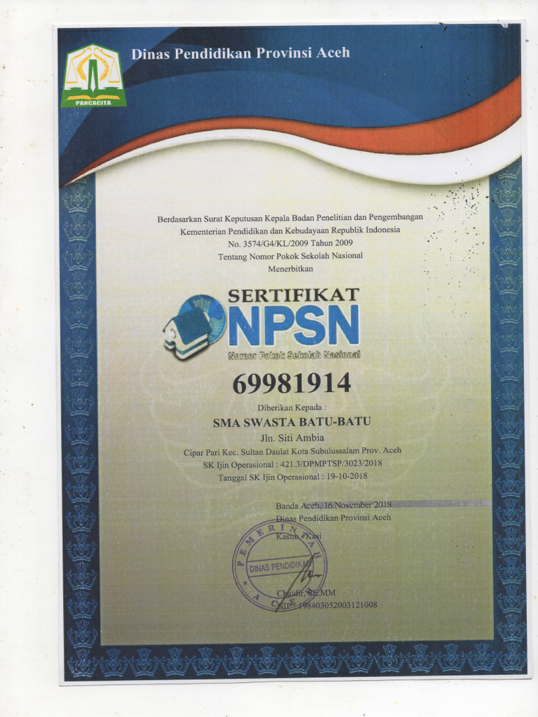 Lampiran 2. NPSN Sekolah | PDF