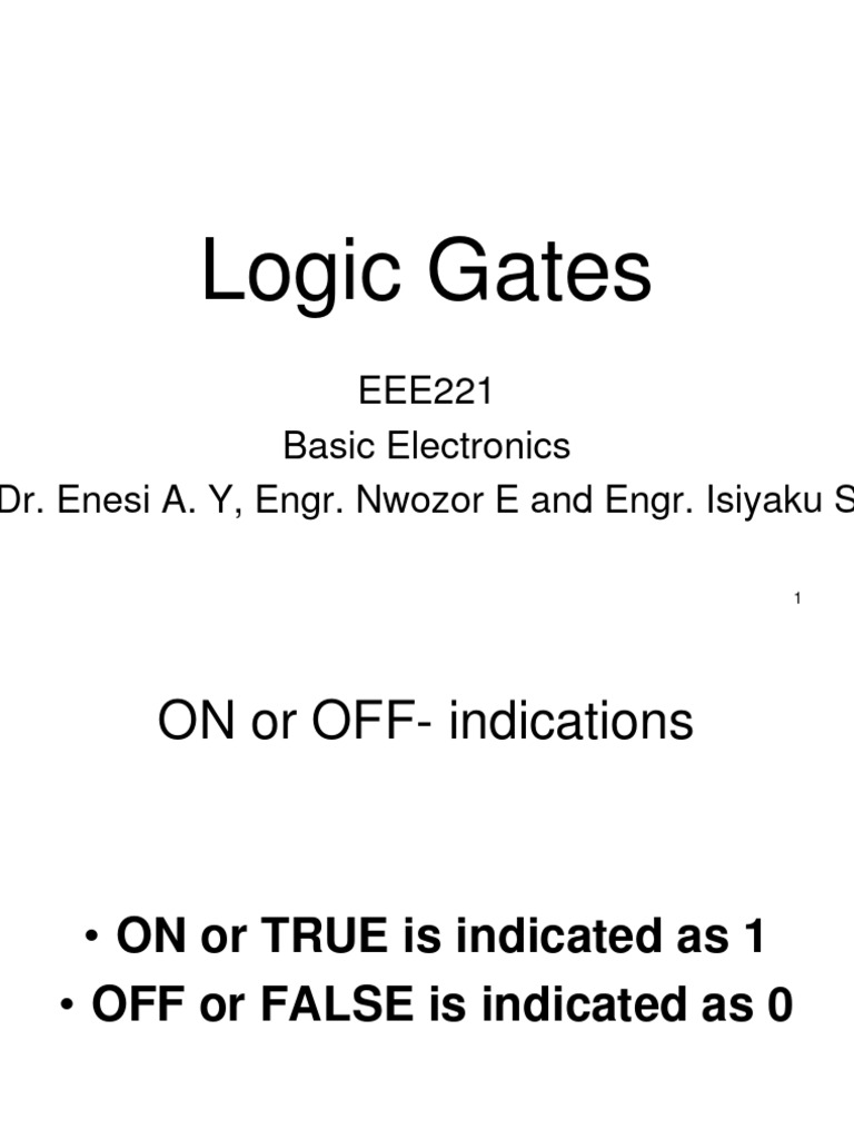 logic-gates- | PDF | Logic Gate | Boolean Algebra