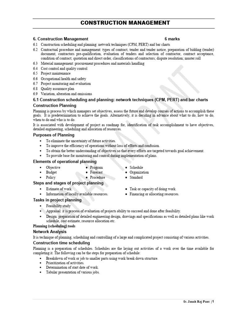 Constroction Management - JRP | PDF | Construction Management | Business