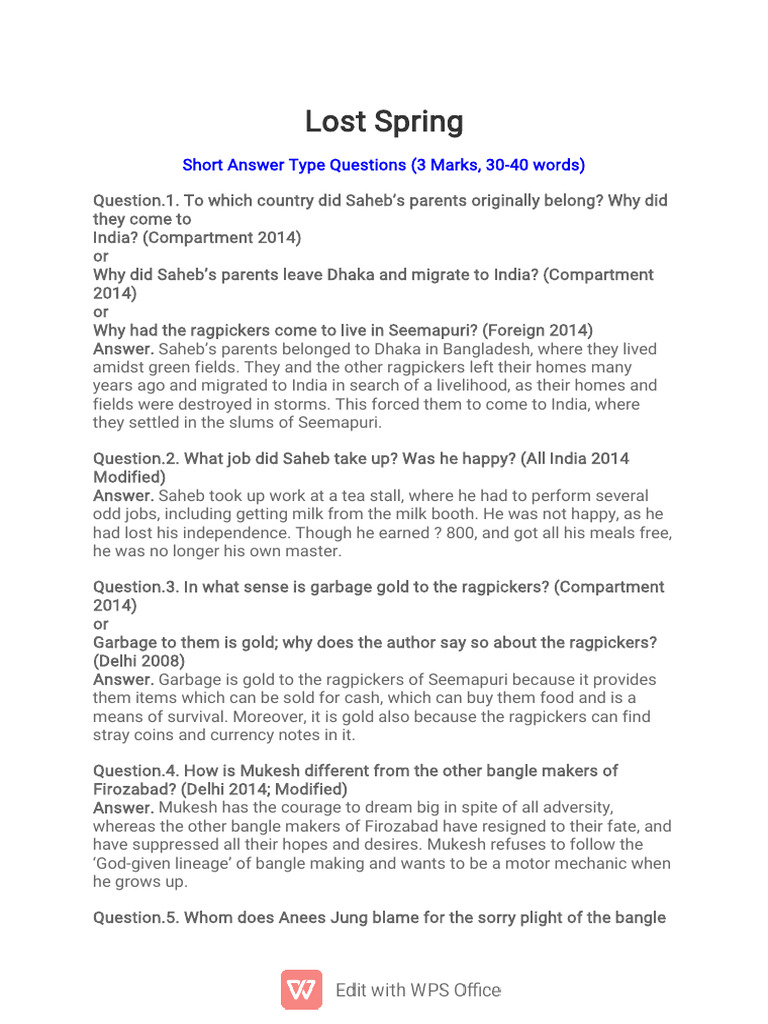 Lost Spring | PDF | Social Science