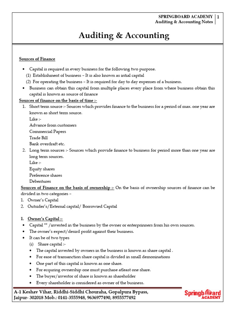 Audit and Acc | PDF | Financial Capital | Audit