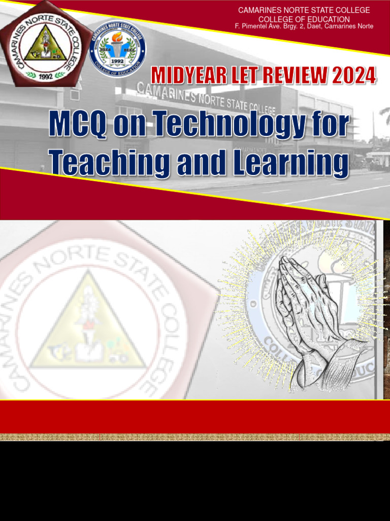 MCQ on Technology for Teaching and Learning | PDF | Educational Technology | Learning