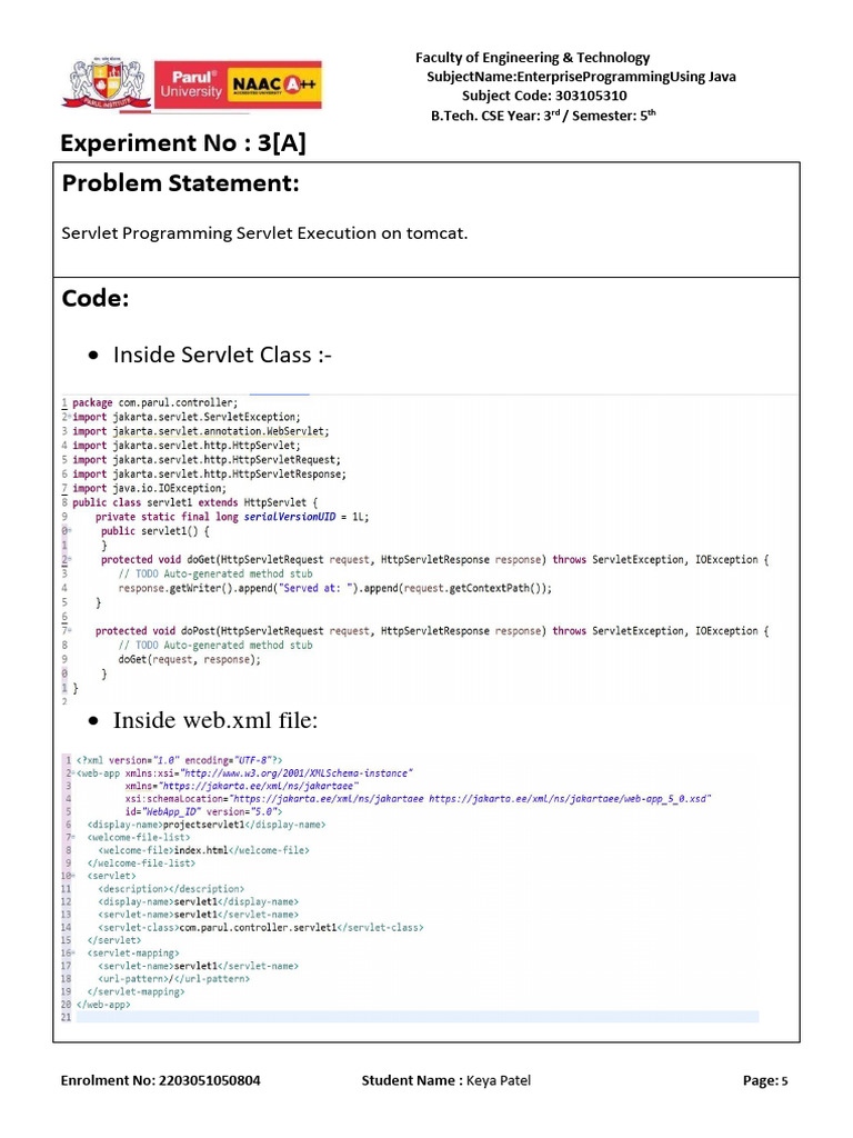 Practical Keya Ep (3a-3e) | PDF | Java (Programming Language ...