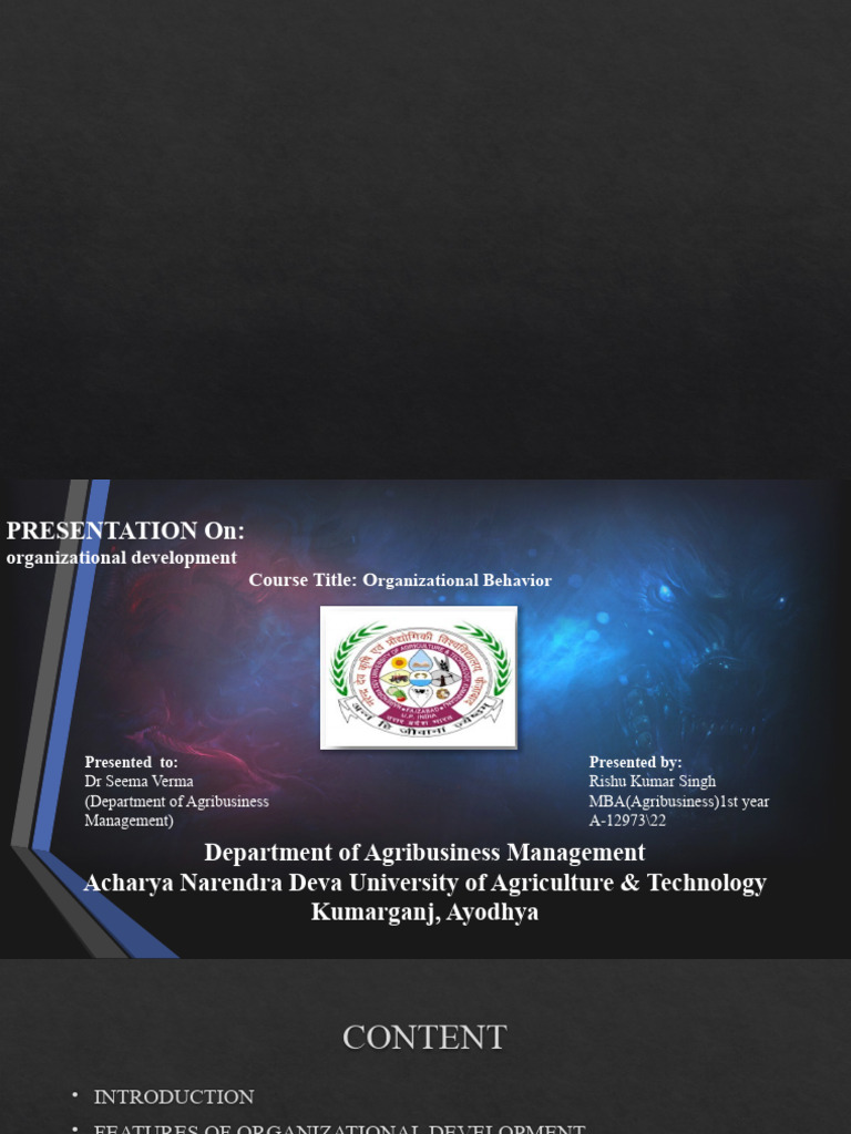 Presentation On Organizational Development | PDF | Organization ...