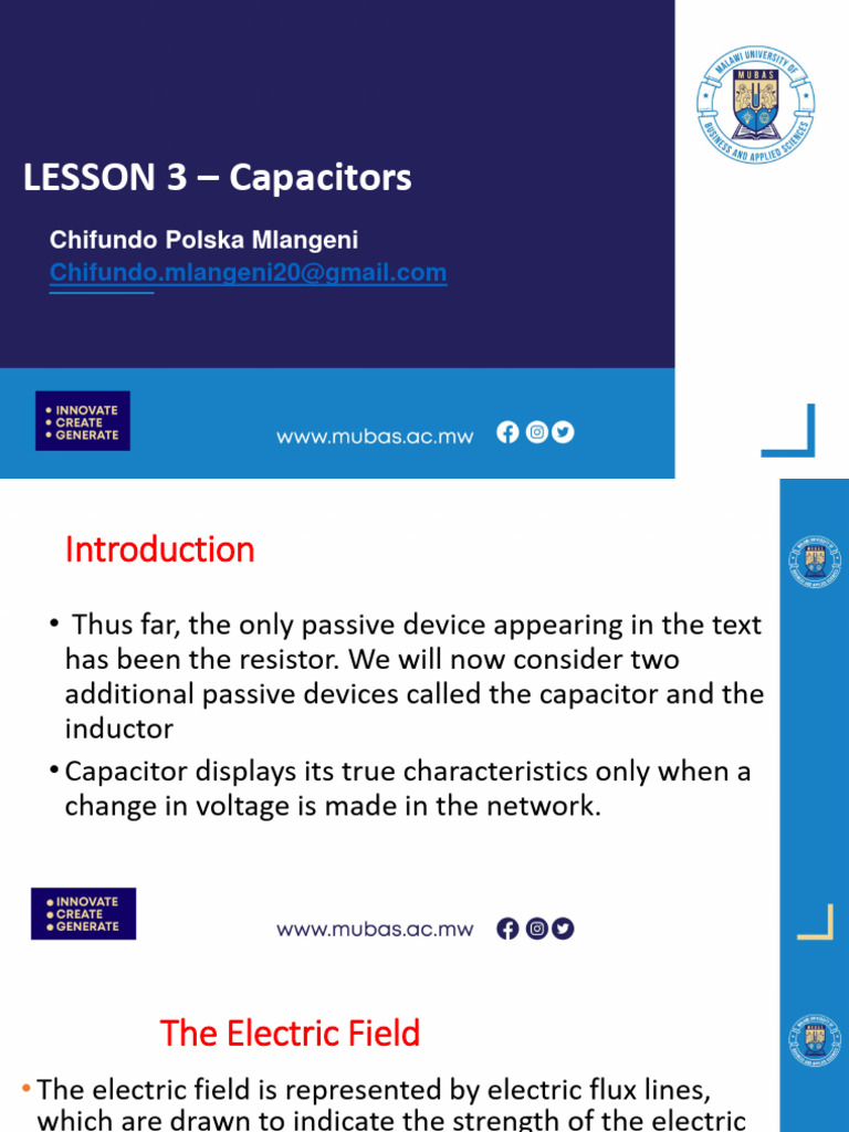 Lesson 3 | PDF | Capacitance | Capacitor