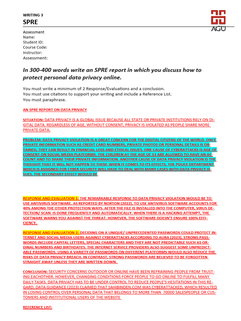 18.07.2024 WX SPRE REPORT W3 - A3 - Data Privacy | PDF | Security | Computer Security