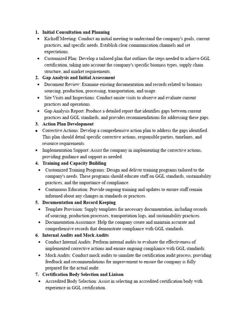 GGL Certification Process Overview | PDF | Audit | Internal Audit
