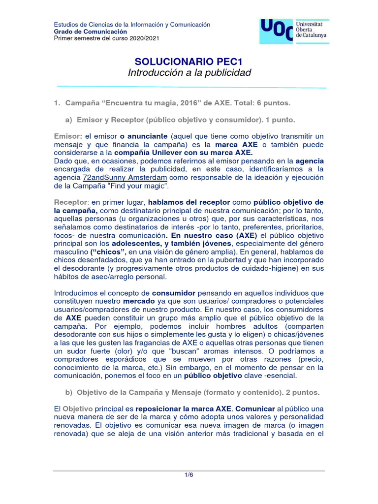 ip.SOLUCIONARIO PEC 1 | PDF | Marca | Publicidad