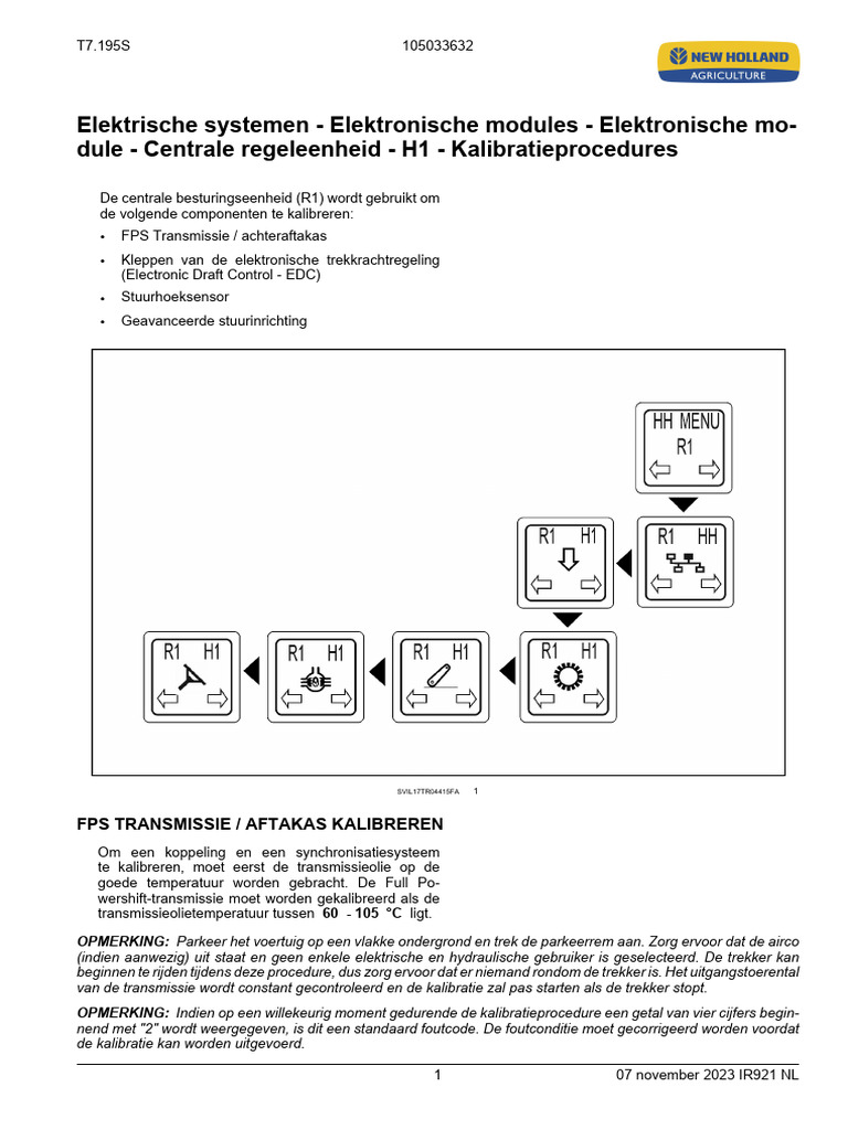 Export Kalibratie T7.195S Transmissie | PDF