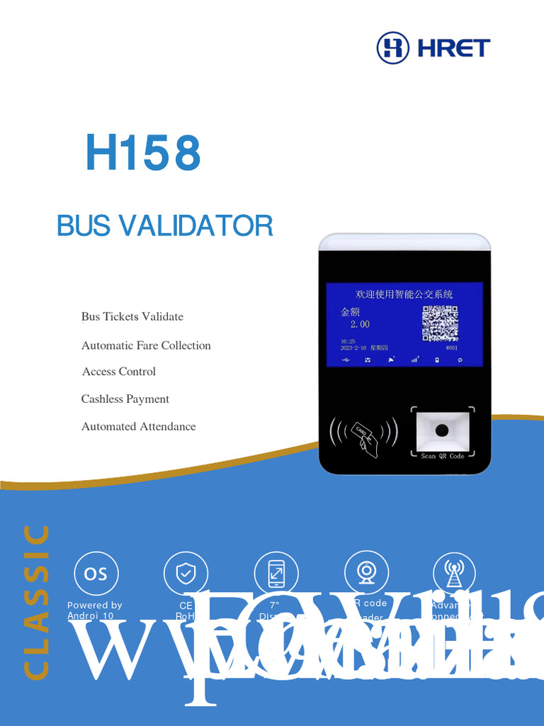 H158 Android Smart Bus Validator | PDF | Computer Hardware | Computer Science