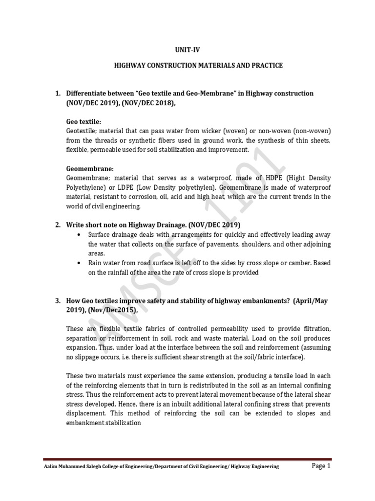 Highway Construction Materials and Practice | PDF | Building ...