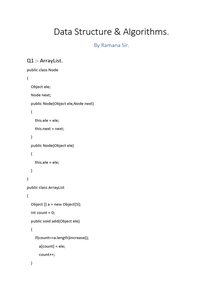 Data Structure | PDF | Computer Programming | Algorithms And Data ... Data Structure | PDF | Computer Programming | Algorithms And Data ...