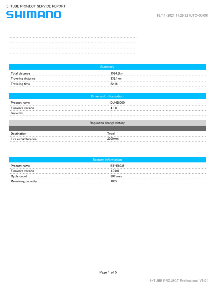 Shimano Report | PDF | Manufactured Goods | Vehicle Technology
