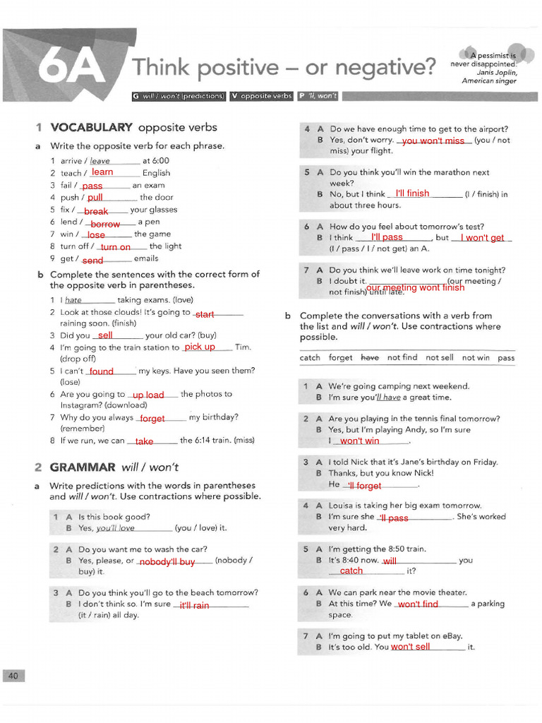 AEF 2 Workbook - 3rd Edition6a-6c | PDF | Linguistics