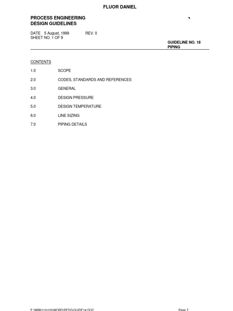 Piping Design Guidelines Overview | PDF | Pump | Valve