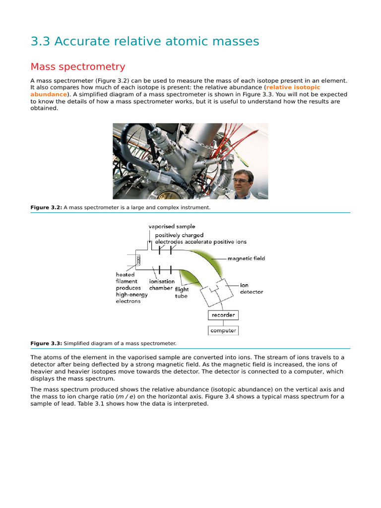 Mass Spectrum | PDF | Mass Spectrometry | Molecules