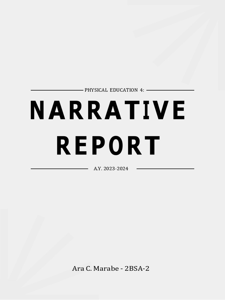 Marabe Narrative Report | PDF | Physical Education | Physical Fitness