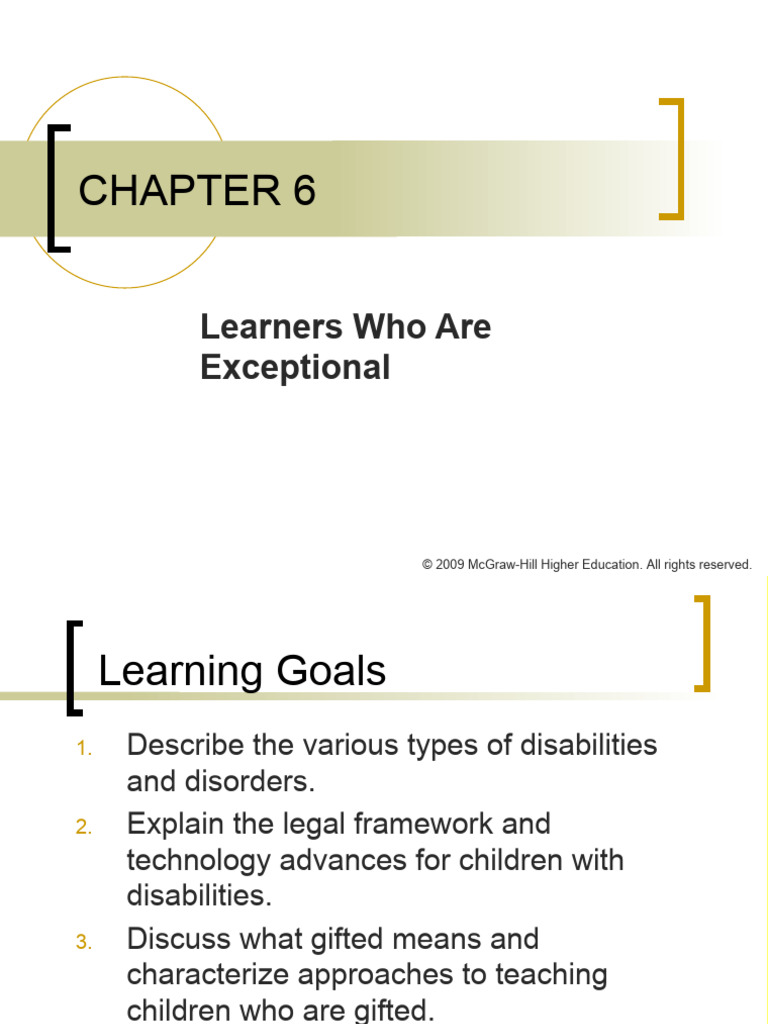 Santrock4 PPT ch06 | PDF | Learning Disability | Attention Deficit Hyperactivity Disorder