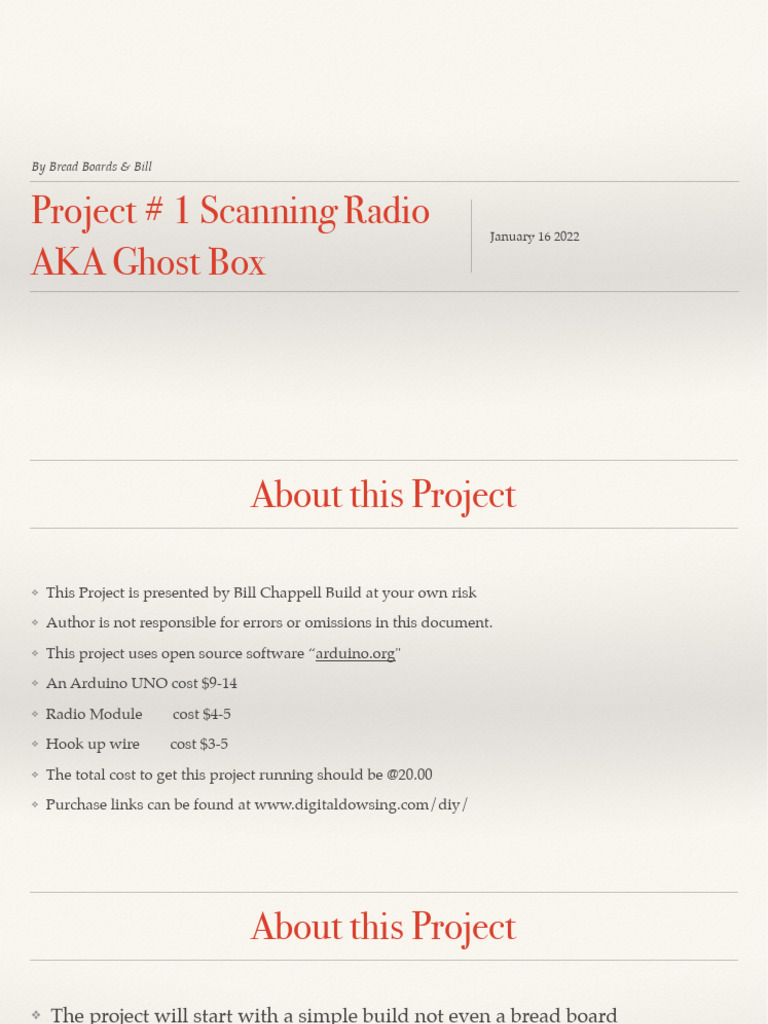 Build Your Own Arduino Ghost Box | PDF | Arduino | Software
