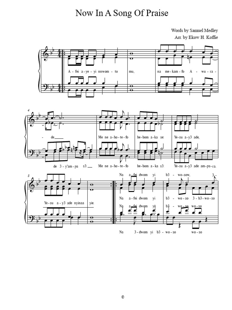 Now in A Song (B Flat) | PDF